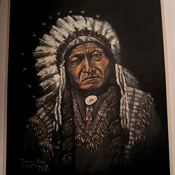 W. Magner | Art | Sitting Bull 968 Lithography By W Magner | Poshmark